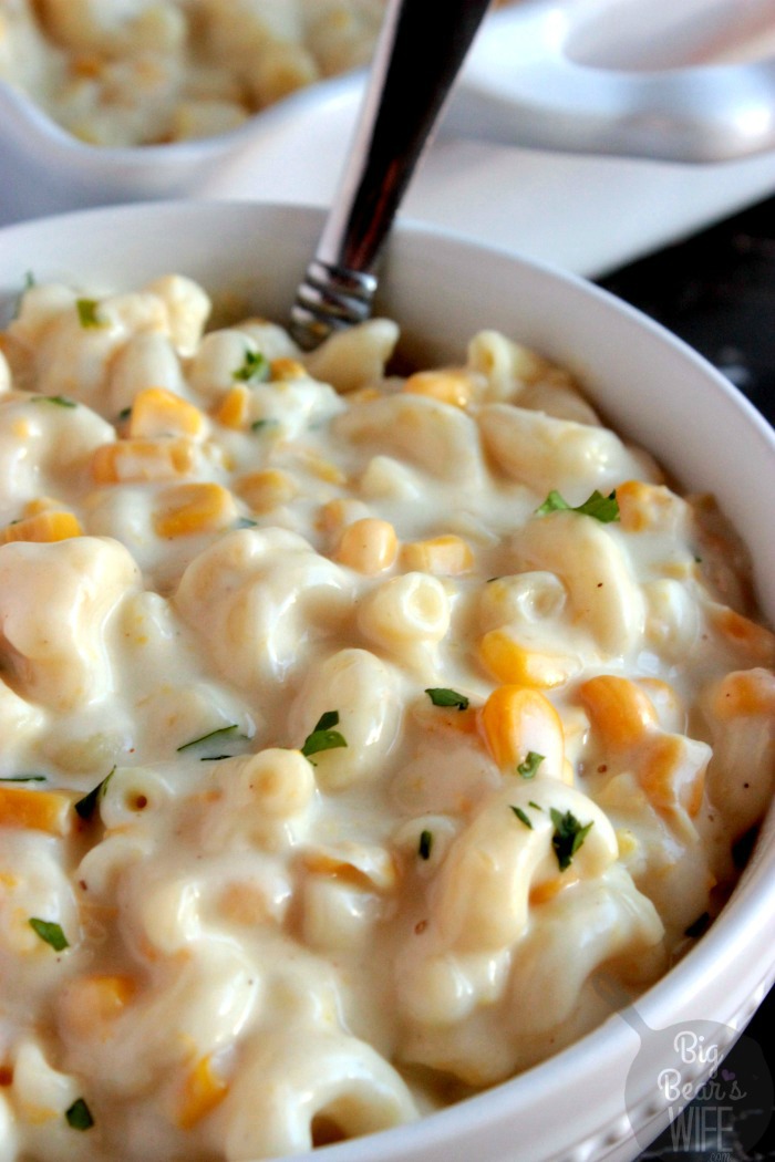 Creamed Corn Macaroni and Cheese - Big Bear's Wife
