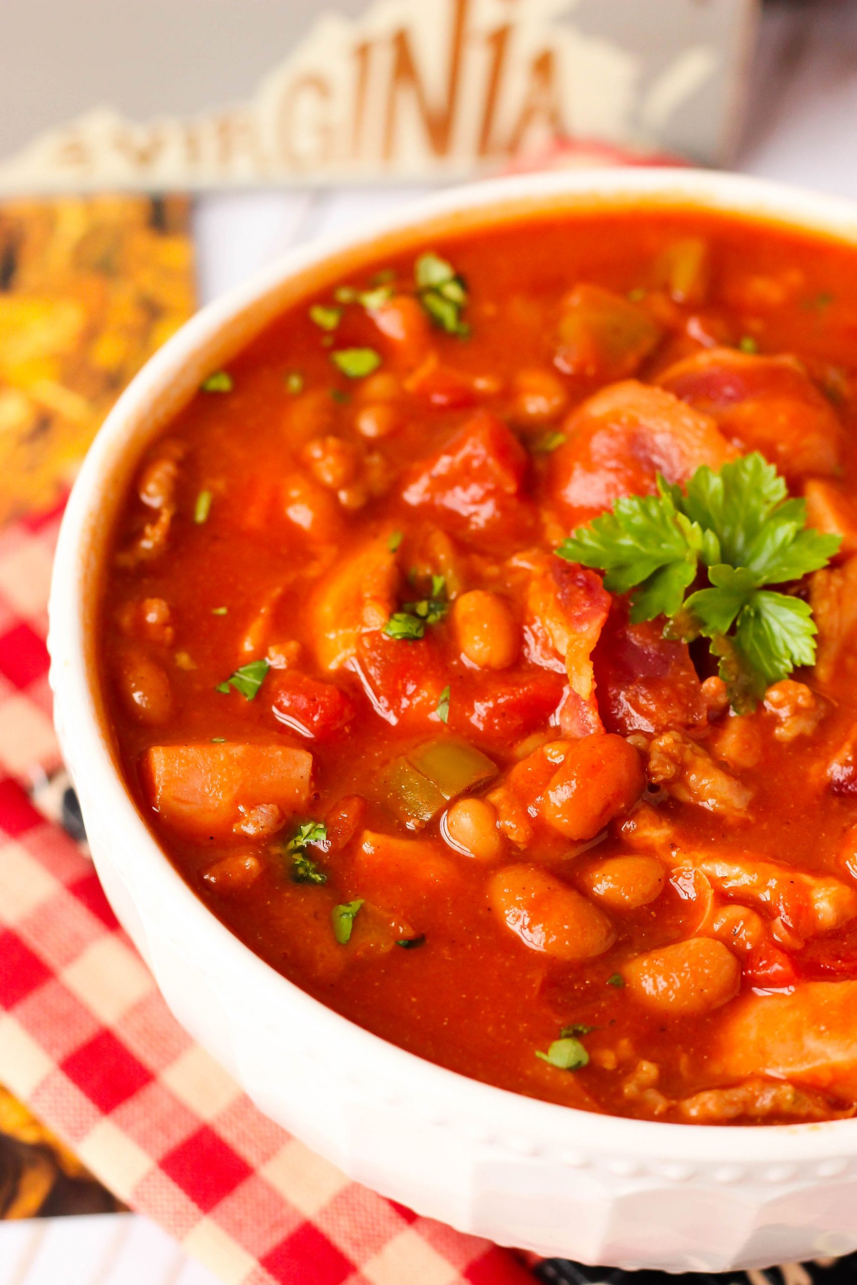 Maple Bacon and Ham Baked Bean Chili - Big Bear's Wife