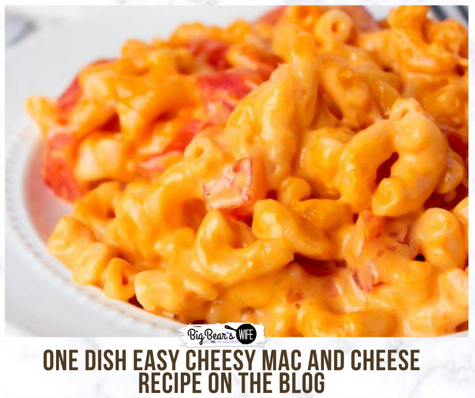 One Dish Easy Cheesy Mac and Cheese - Big Bear's Wife