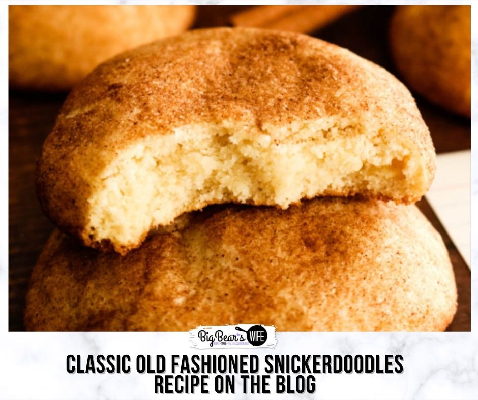 Classic Old Fashioned Snickerdoodles - Big Bear's Wife